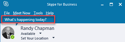 Set Status Message in Microsoft Teams