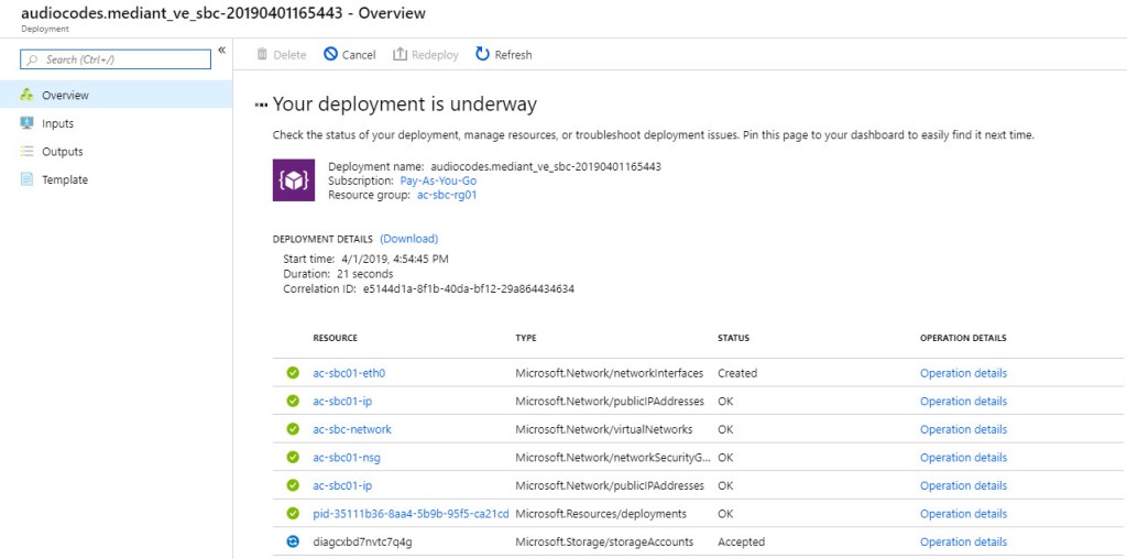 How to: Deploy an AudioCodes Virtual Edition SBC in Azure