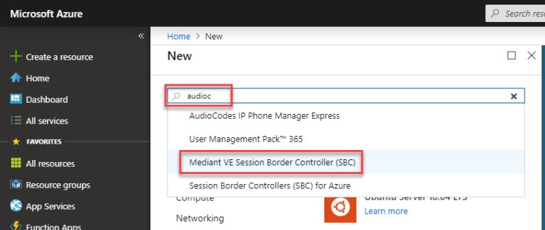 How to: Deploy an AudioCodes Virtual Edition SBC in Azure