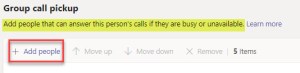 Group Call Pickup and Delegation in Microsoft Teams