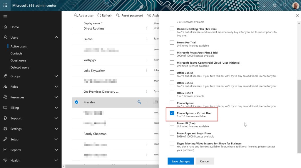 New License Available for Microsoft Teams Resource Accounts