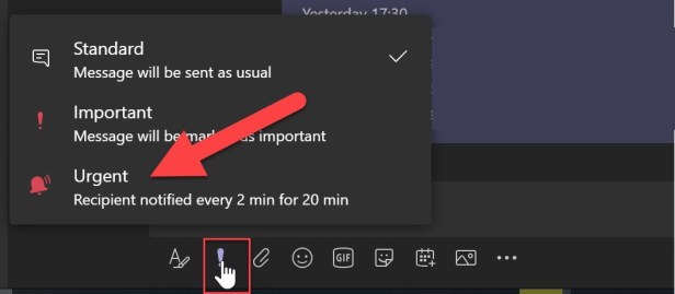 New Priority Notifications in Microsoft Teams