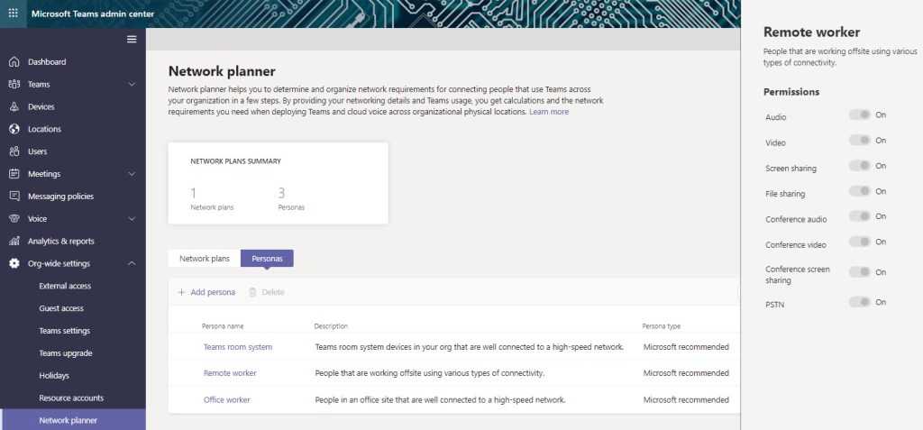 New Microsoft Teams Network Planner