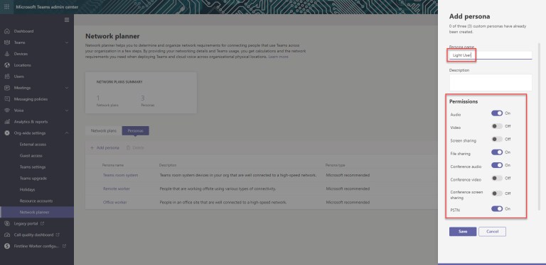 New Microsoft Teams Network Planner