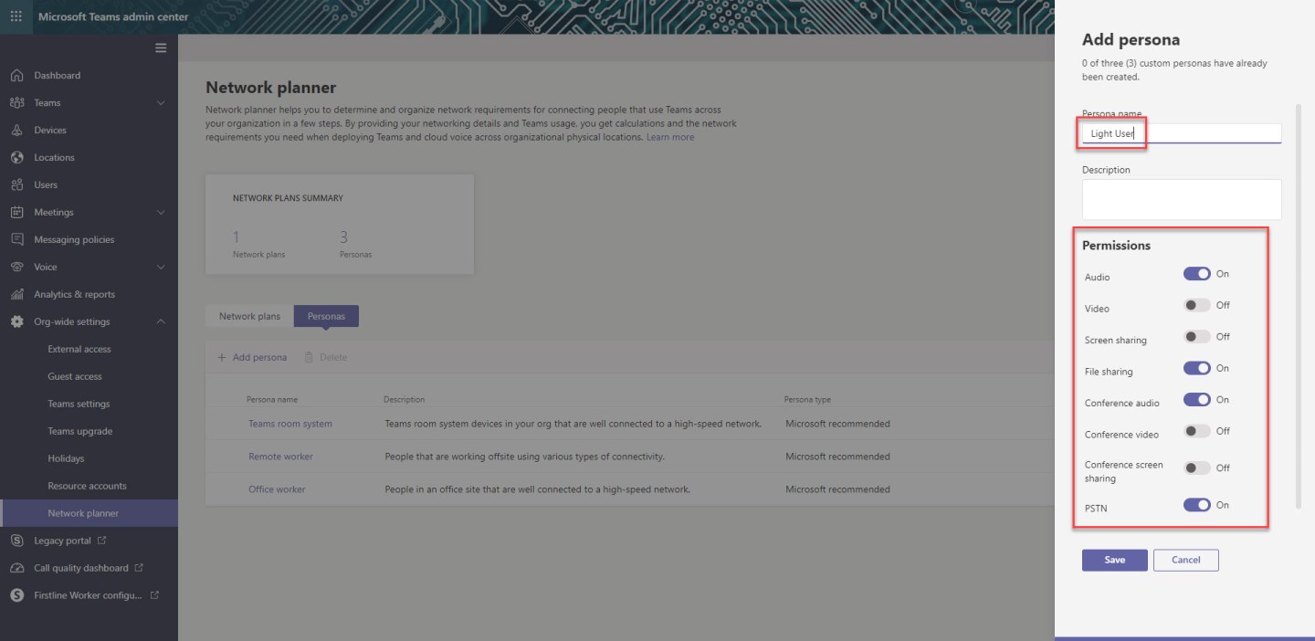 New Microsoft Teams Network Planner
