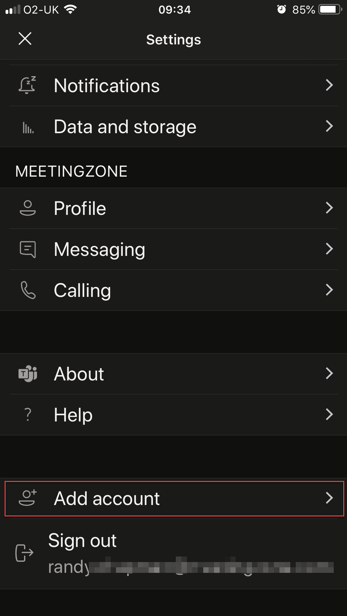 Add a Second Account to the Teams Mobile App