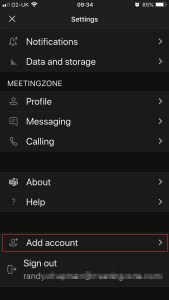Add a Second Account to the Teams Mobile App