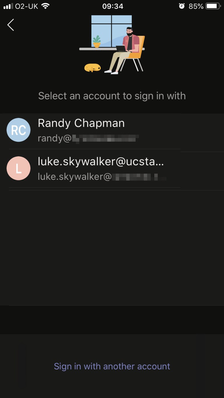 Add a Second Account to the Teams Mobile App