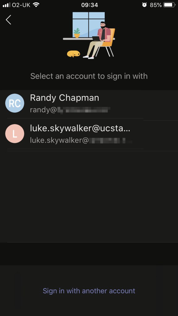 Add a Second Account to the Teams Mobile App