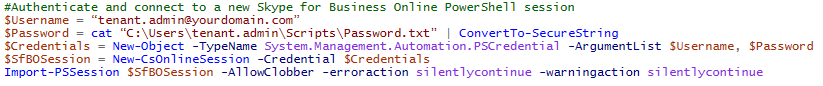 SkypeOnlineConnector Session Reconnection