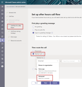 Microsoft Teams Auto Attendants and Shared Voicemail