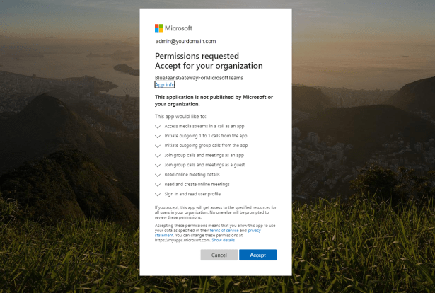 Microsoft Teams Cloud Video Interop with Bluejeans