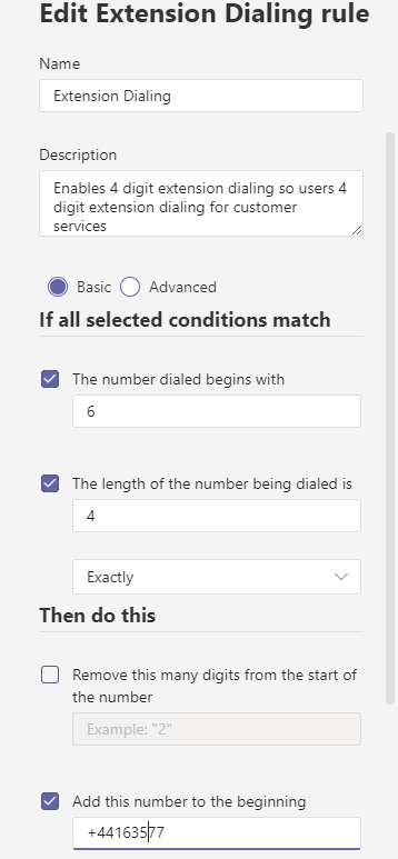 Use Extension Dialing in Microsoft Teams
