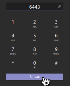 Use Extension Dialing in Microsoft Teams
