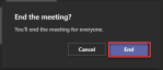 Ending a Teams Meeting Now Ends the Meeting – or does it?
