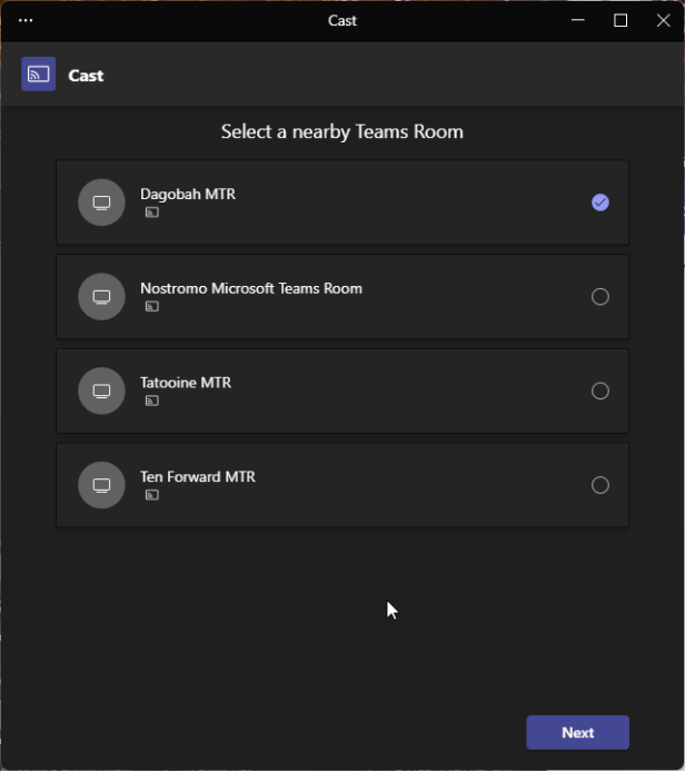 How to Cast to a Microsoft Teams Room on the Teams Desktop Client