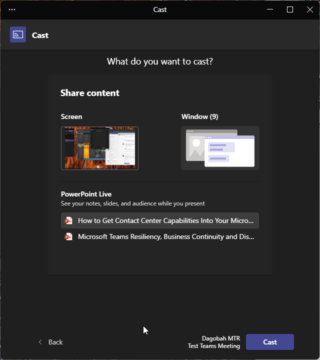 How to Cast to a Microsoft Teams Room on the Teams Desktop Client