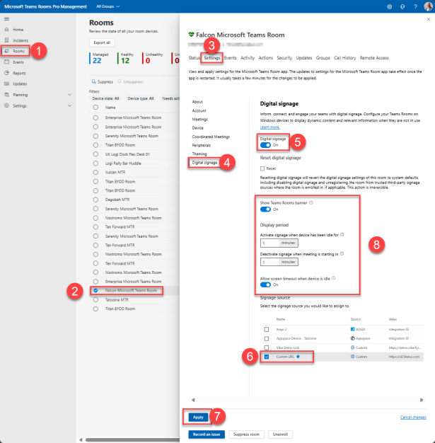 Digital Signage on Microsoft Teams Rooms