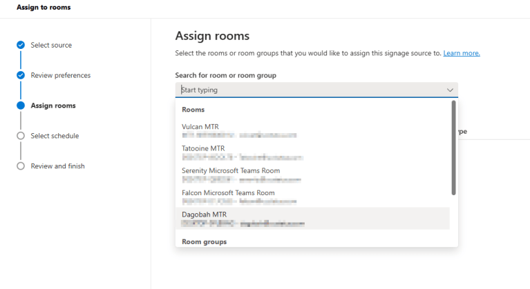 Digital Signage on Microsoft Teams Rooms