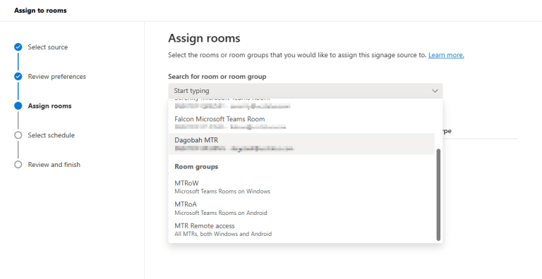 Digital Signage on Microsoft Teams Rooms