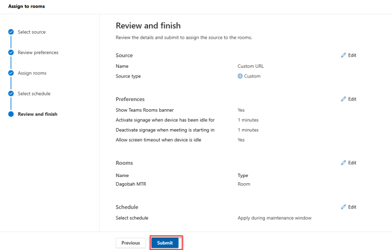 Digital Signage on Microsoft Teams Rooms